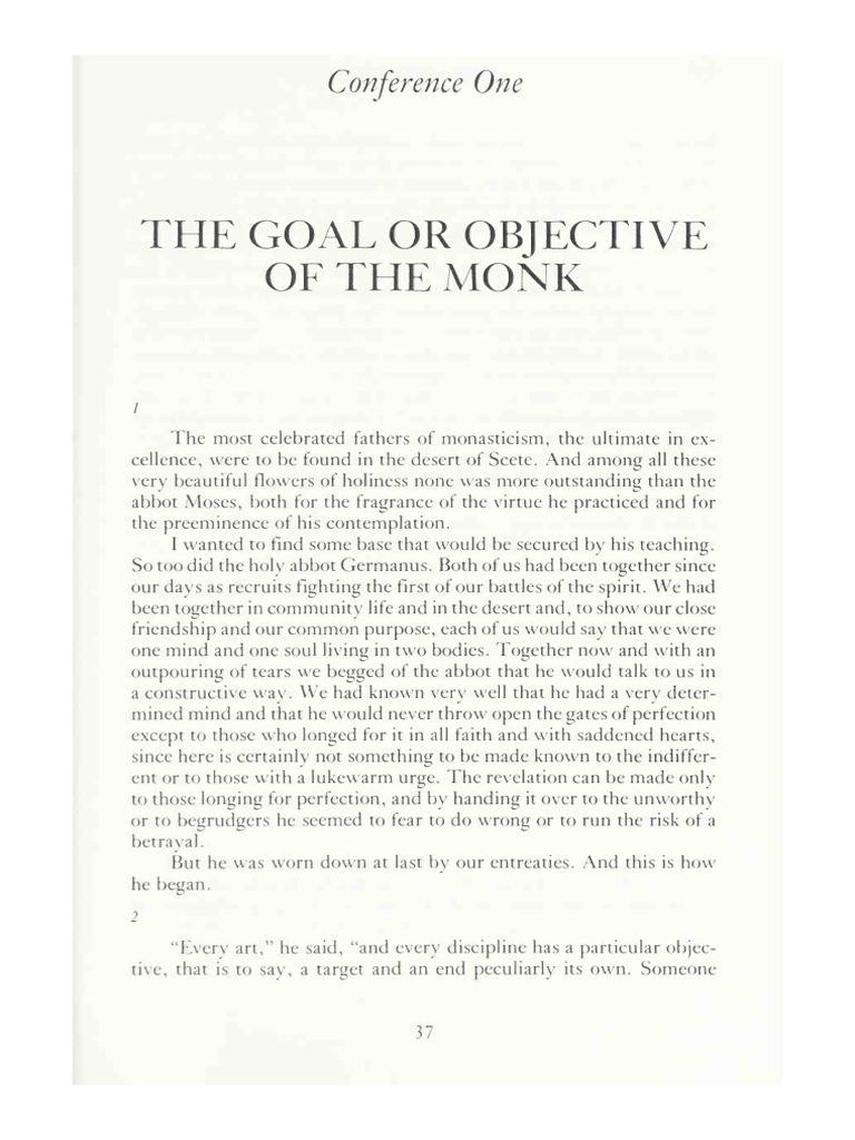 John Cassian Conference 1 | PDF