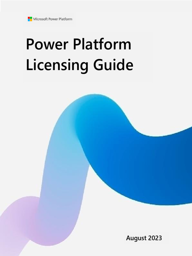 Power Platform Licensing Guide August 2023 | PDF