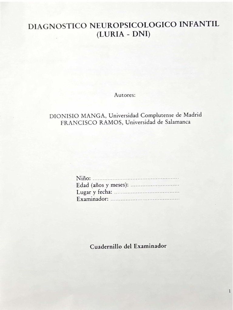 Test de Luria | PDF