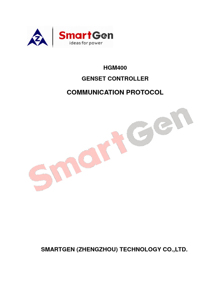HGM400 MODBUS Protocol V1.0 en | PDF | Computer Engineering | Computing