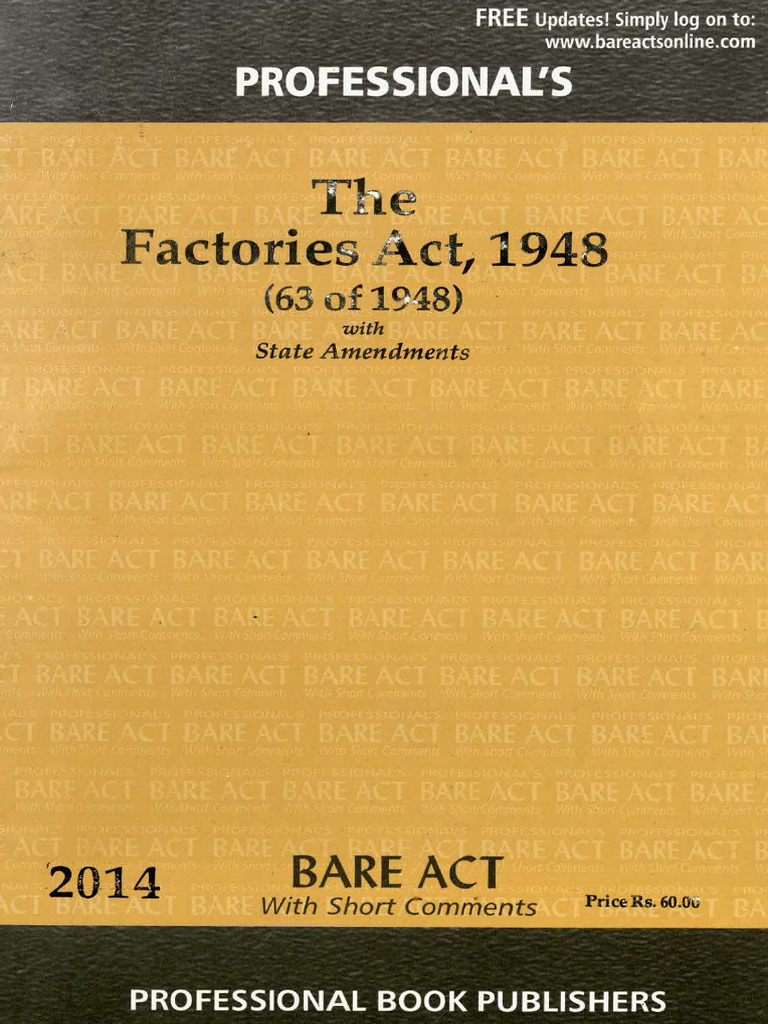 The Factories Act, 1948 PDF | PDF