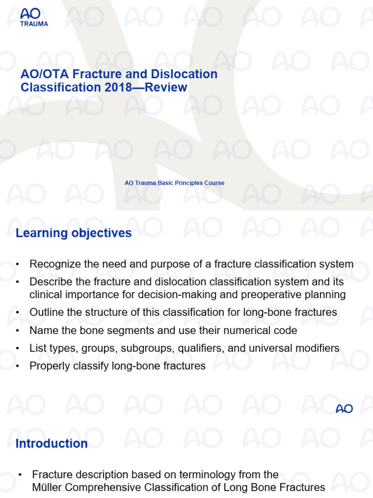 1.4 AO OTA Classification | PDF | Anatomical Terms Of Location ...