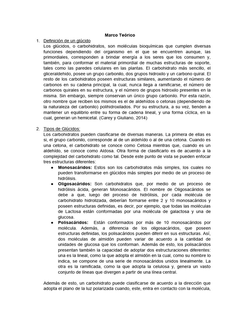Mini Resumen Glucidos | PDF