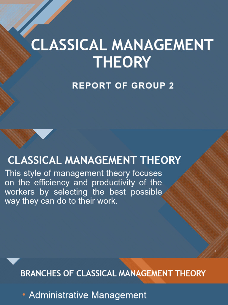 Overview of Classical Management Theory | PDF | Career & Growth | Self ...
