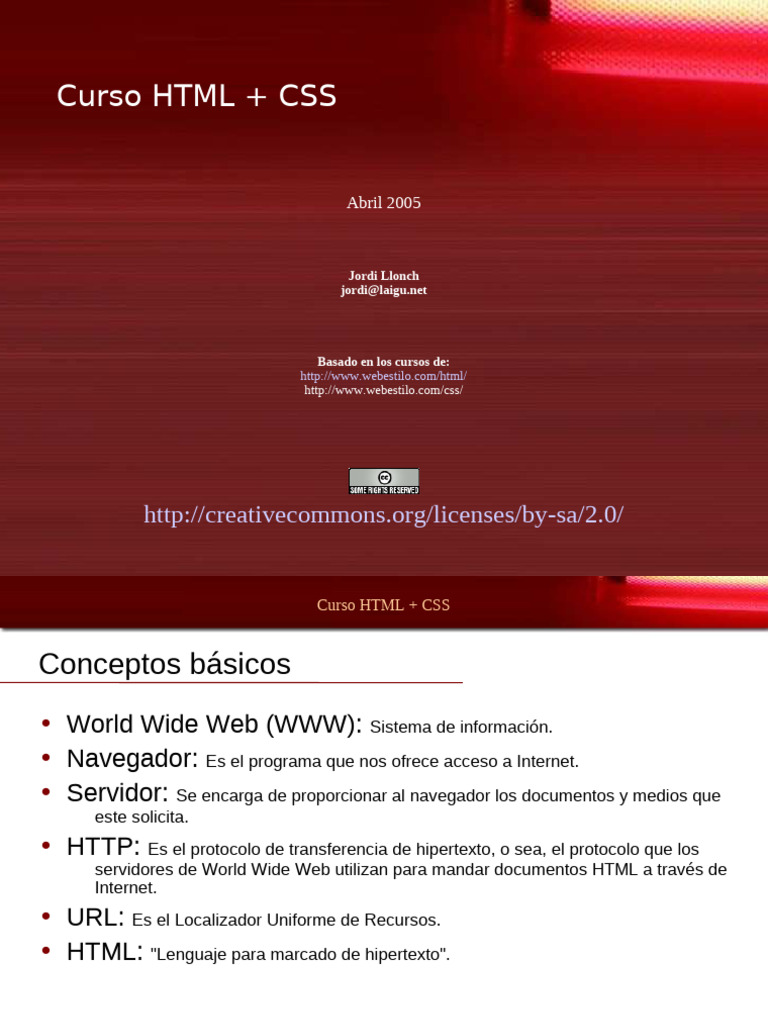 PLANTILLAS - Curso - HTML - CSS | PDF | HTML | Red mundial
