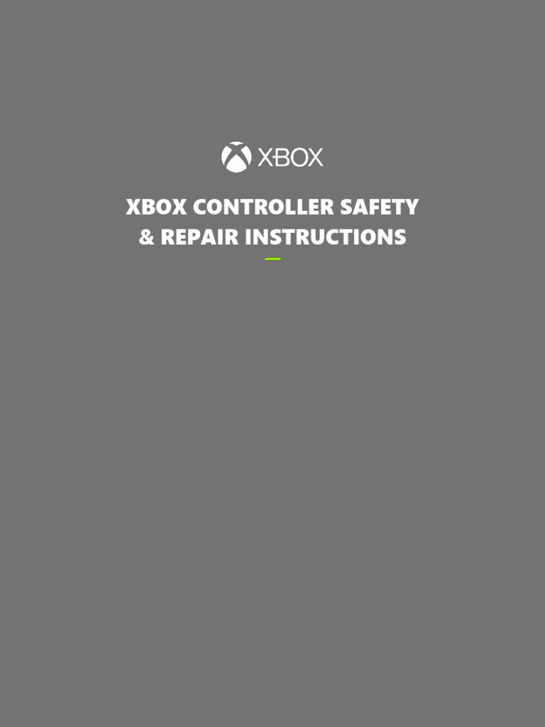 Xbox Elite v2 Repair Instructions | PDF | Computers