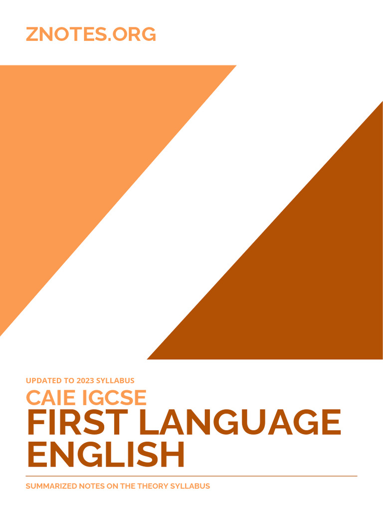Caie Igcse First Language English 0500 Theory v3 | PDF