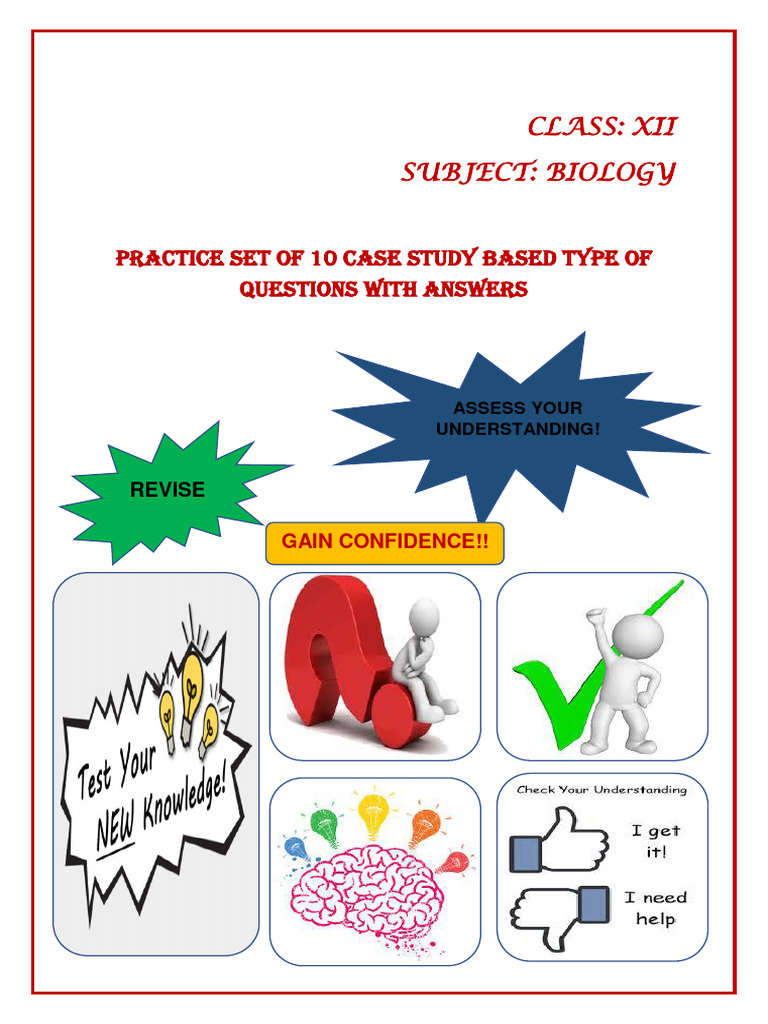 Biology Case Study Questions for Class XII | PDF | Polymerase Chain ...