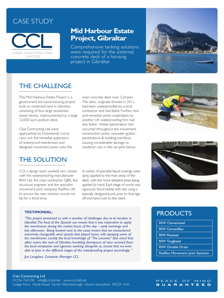 Mid Harbour Estate Waterproofing Case Study | PDF | Civil Engineering