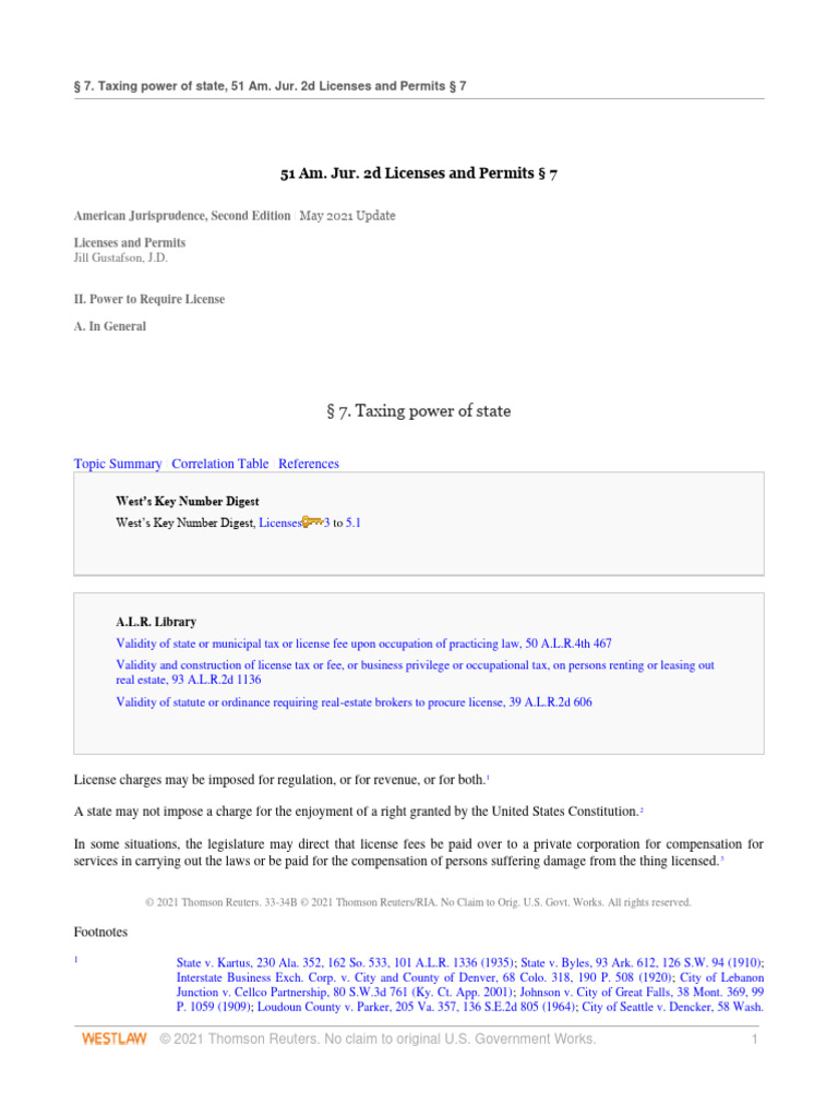 State Taxing Power Explained | PDF | The United States | Government