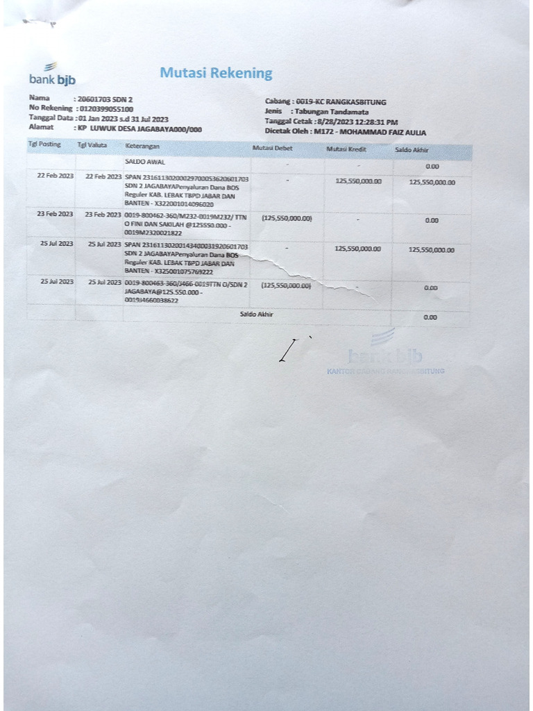 Rekening Koran - 5 | PDF