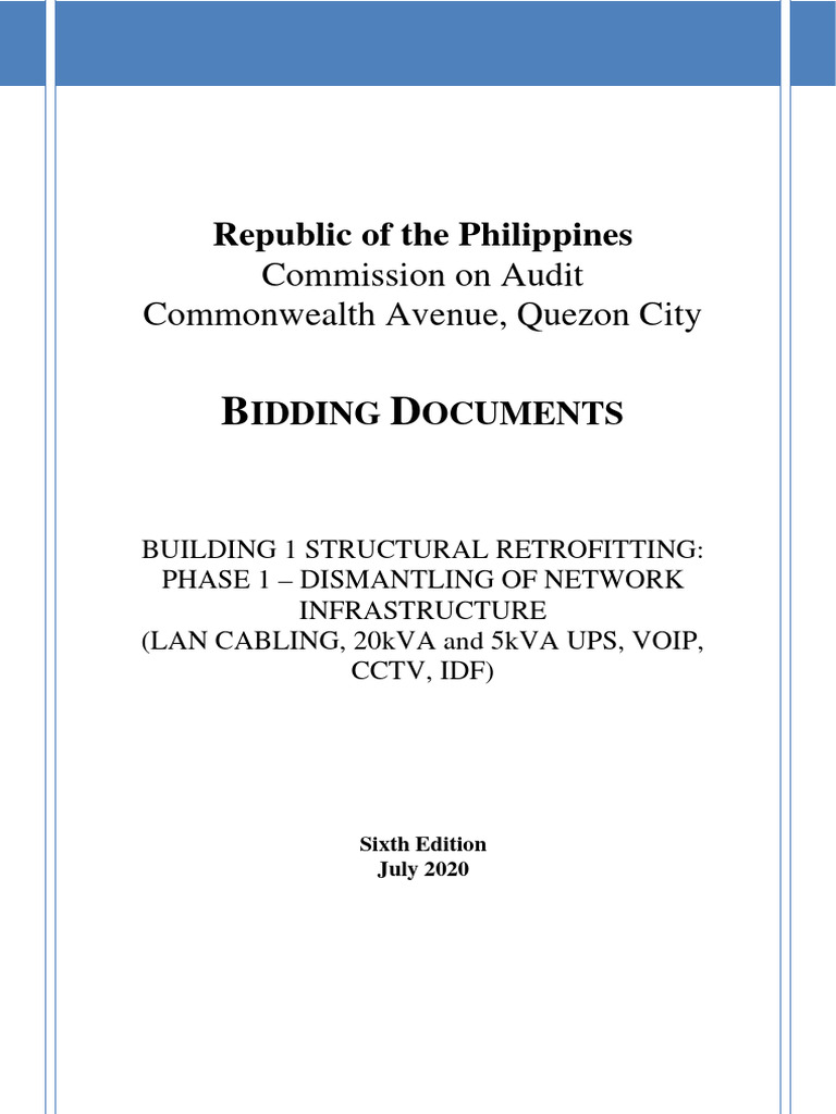 Bidding Documents - Dismantling of Network Infrastructure | PDF ...