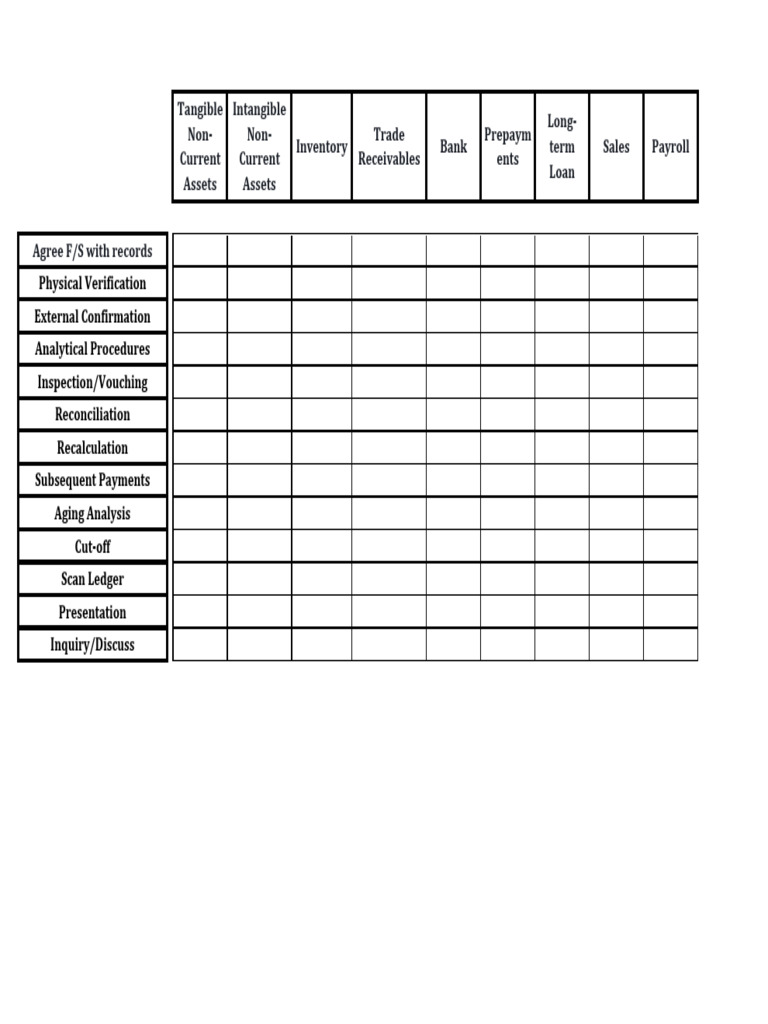 Home Assignment (Audit Program) | PDF
