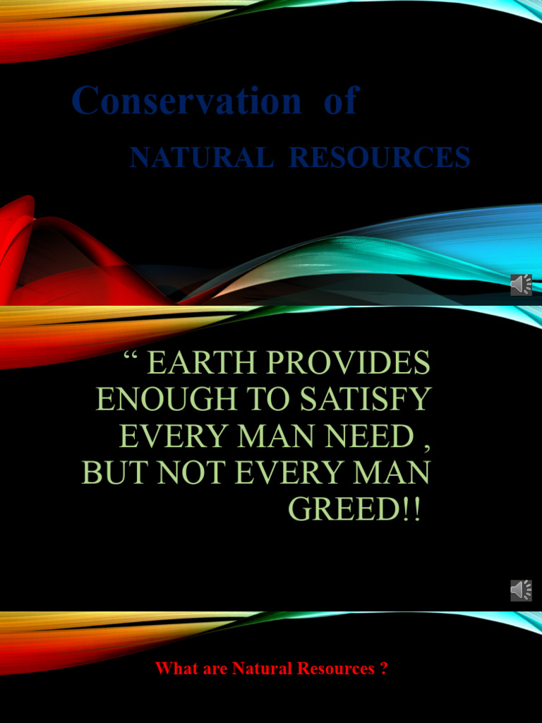 Conservation Of Natural Resources Pdf