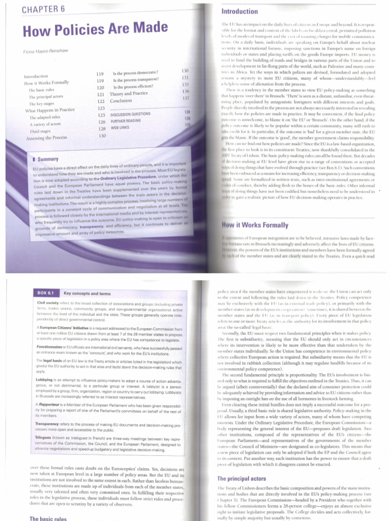 Lec4 - Hayes-Renshaw - How Policies Are Made | PDF | European Union | Policy