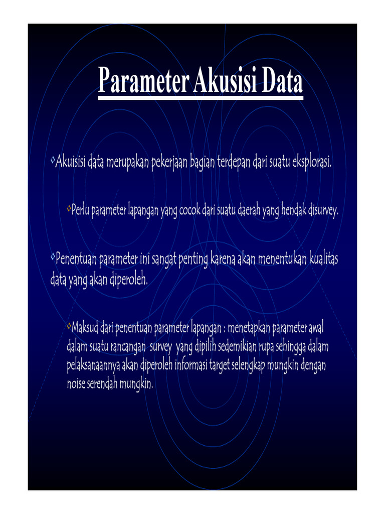 3 Parameter Akusisi Data Seismik | PDF