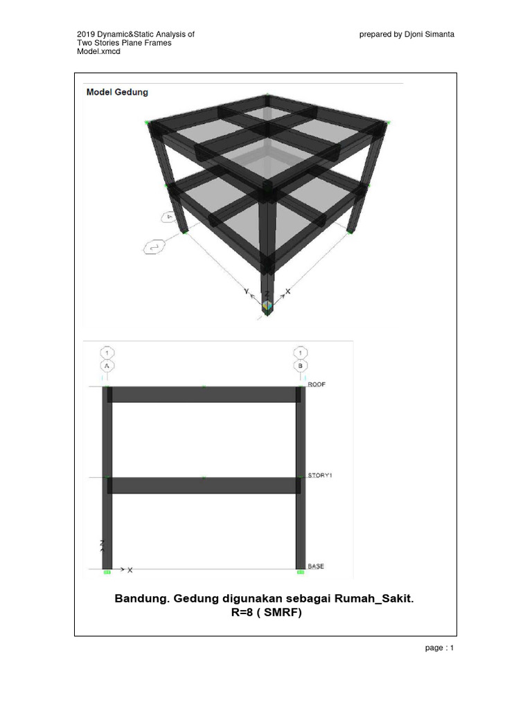 Mathcad - 2019 Dynamic - Static Analysis of Two Stories Plane Frames ...