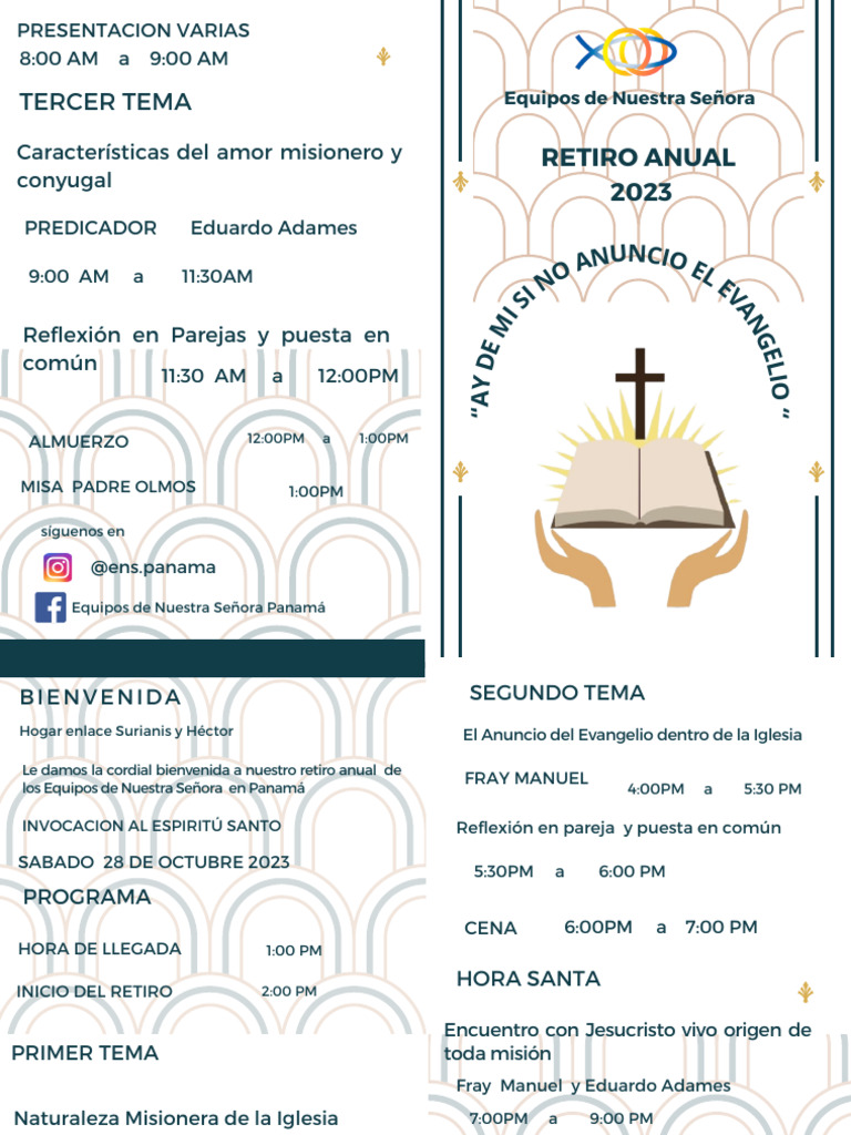 Programa Retiro Anual de Los Equipos de Nuestra Señora | PDF | Religiones abrahámicas
