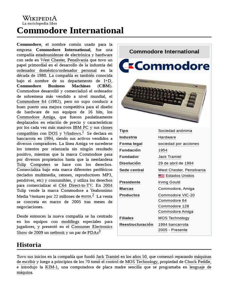 Commodore International | PDF