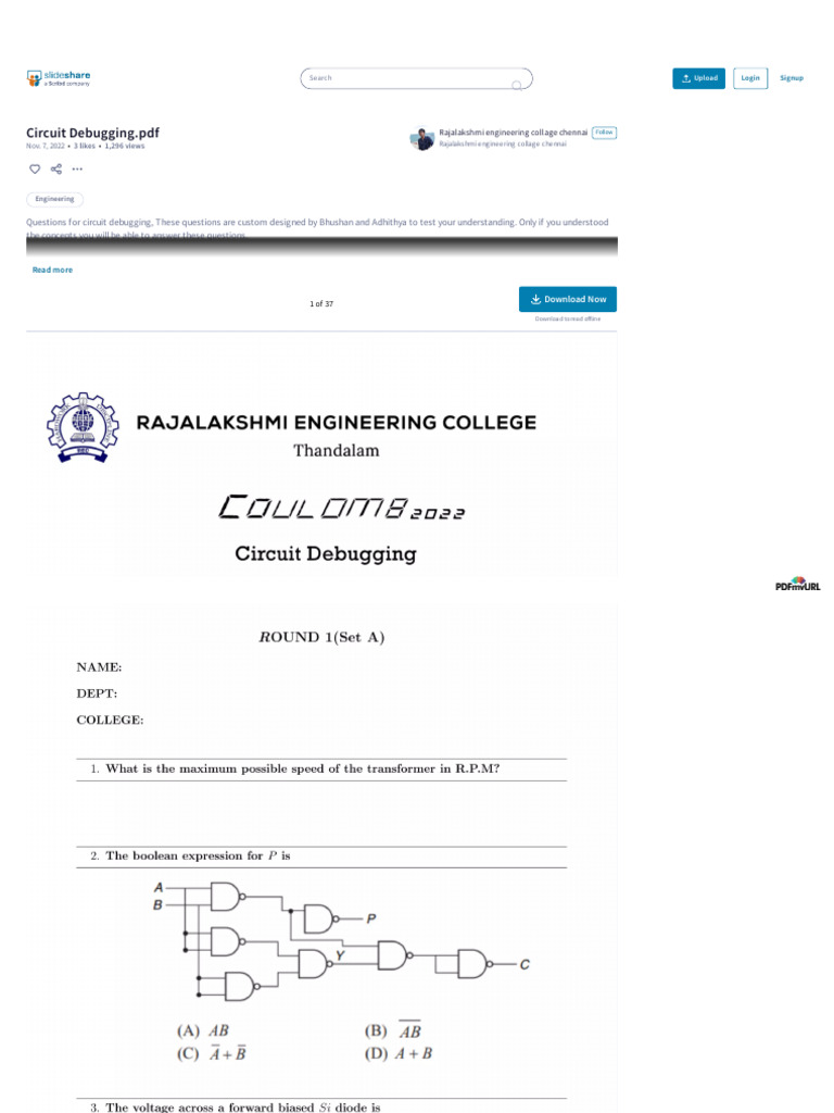 WWW Slideshare Net AdhithyaS5 Circuit-Debuggingpdf | PDF