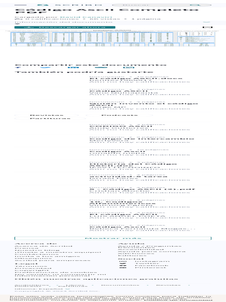 Código Ascii Completo PDF PDF | PDF
