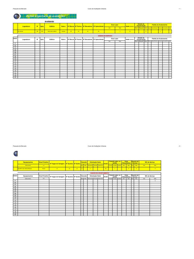 Modelo Coleta de Dados | PDF