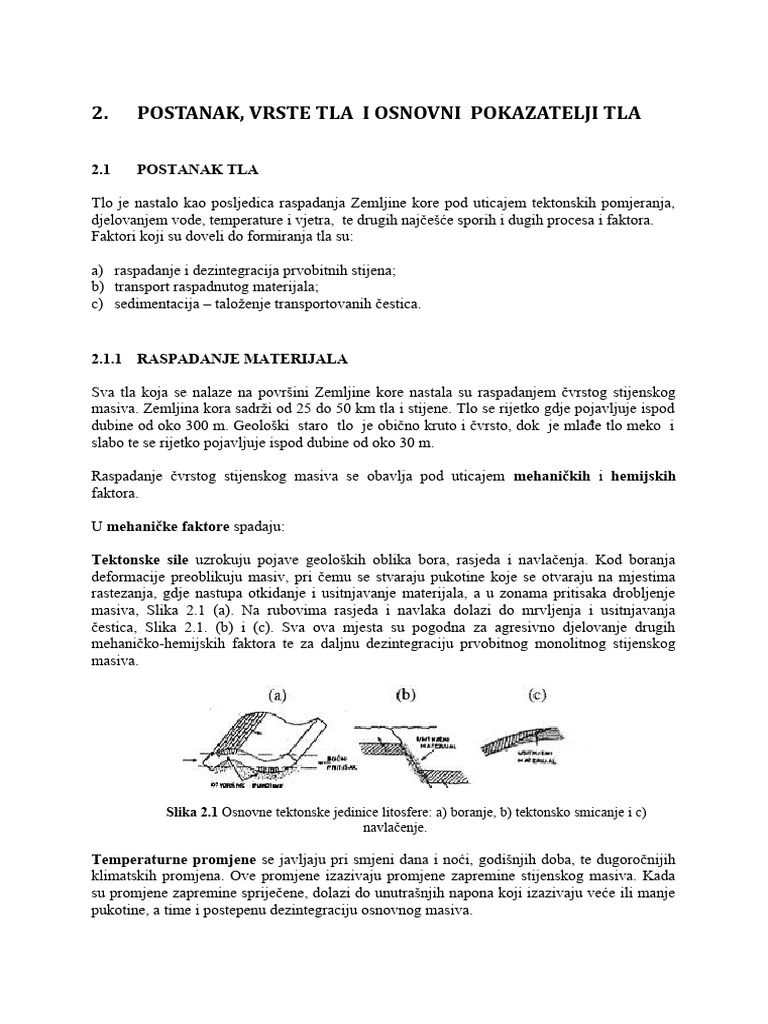 2.postanak I Vrste Tla | PDF