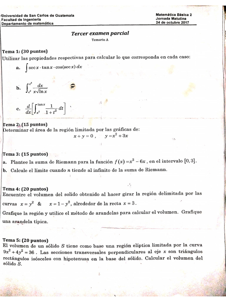Tercer Examen Parcial | PDF