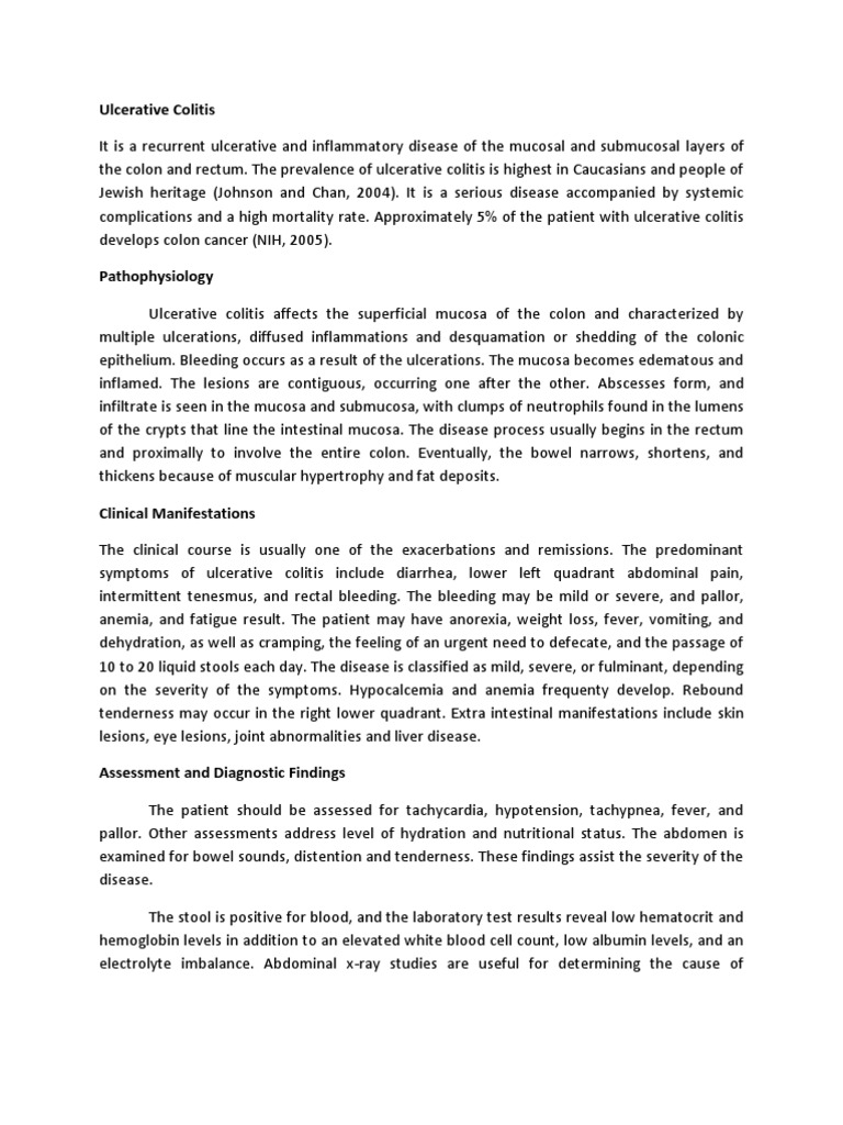 Ulcerative Colitis | PDF | Ulcerative Colitis | Inflammatory Bowel Disease