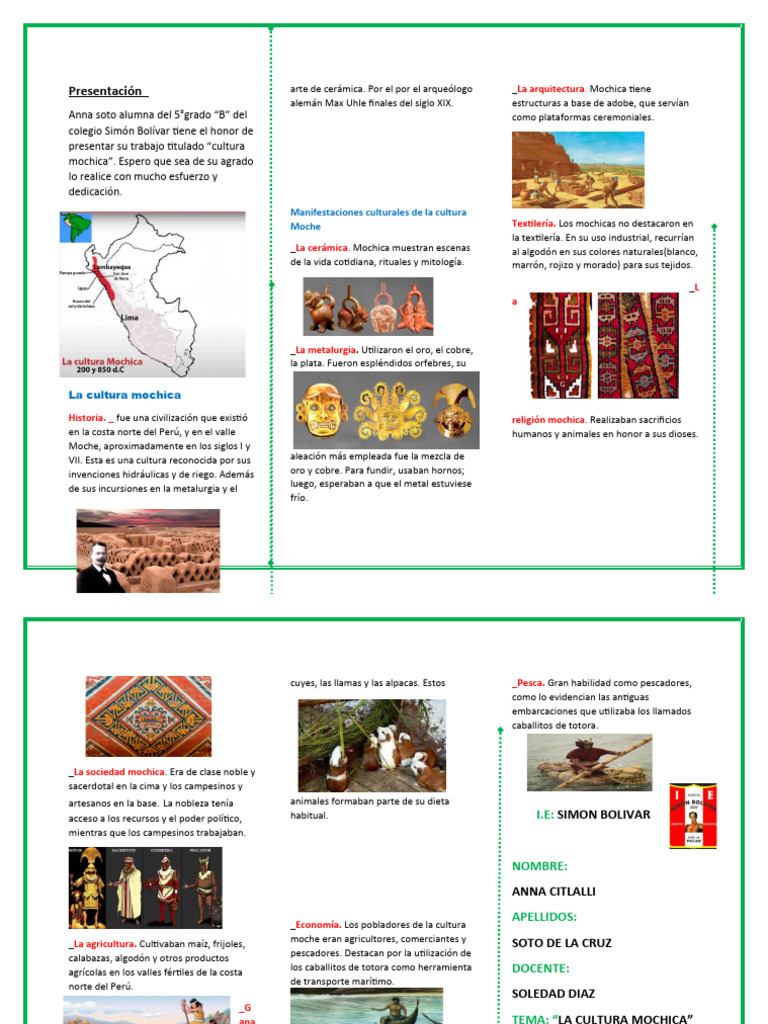 Anna Soto Cultura Mochica | PDF | Historia