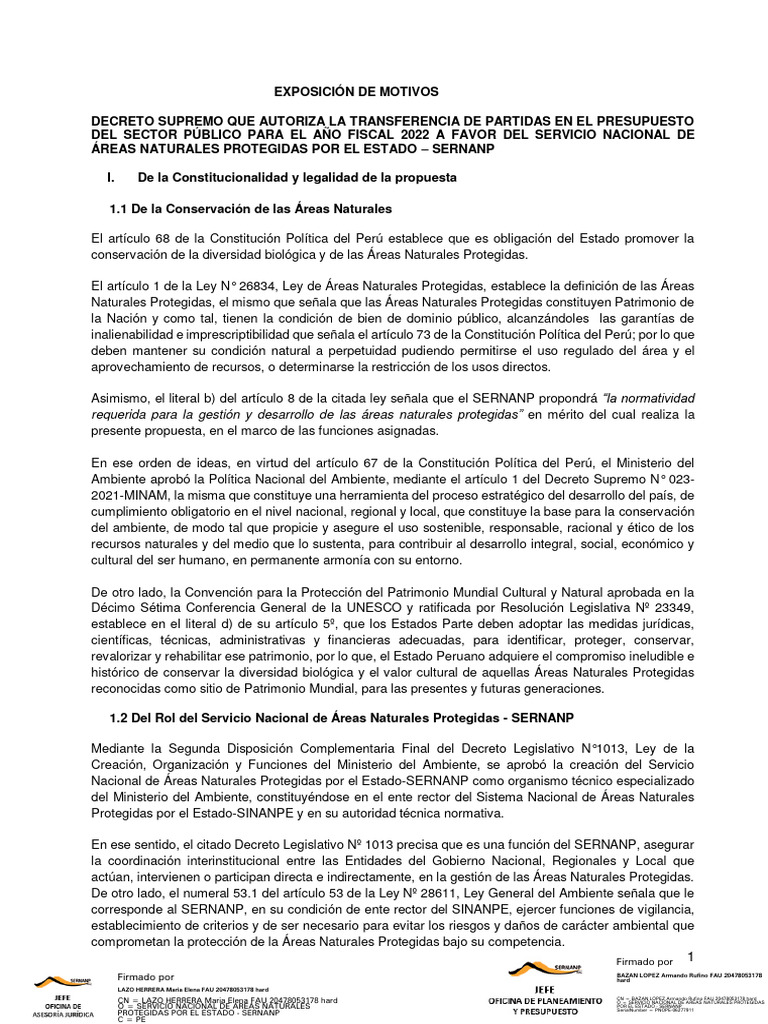 Exposicion de Motivos-Signed-Signed-Signed-Signed | PDF