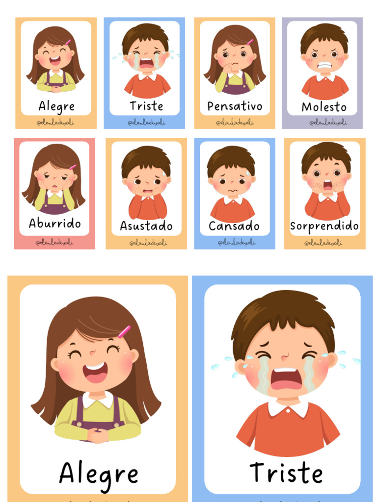 Tarjetas Didácticas LAS EMOCIONES (3) | PDF
