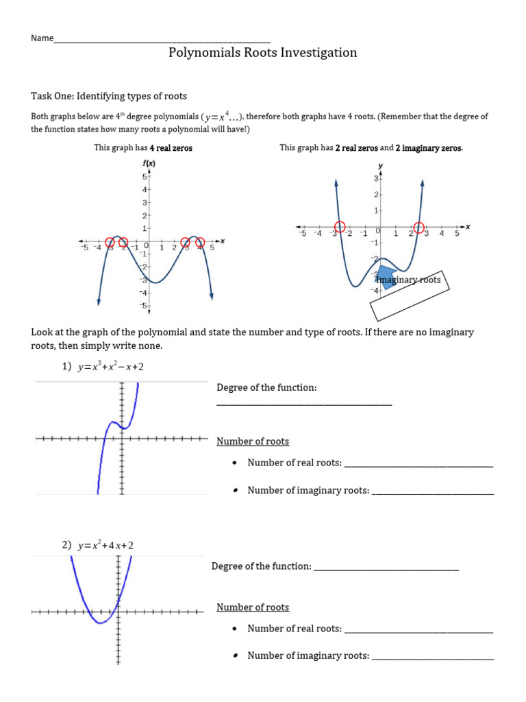 Polynomials Roots Investigation | PDF | Zero Of A Function | Quadratic ...