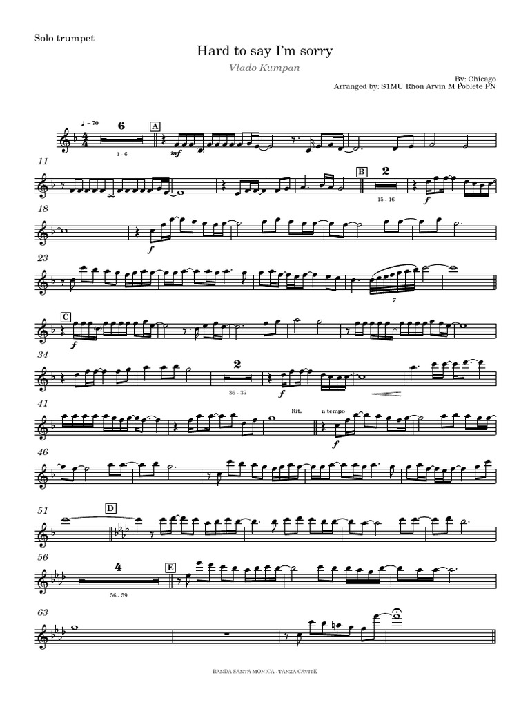 Hard To Say Im Sorry | PDF