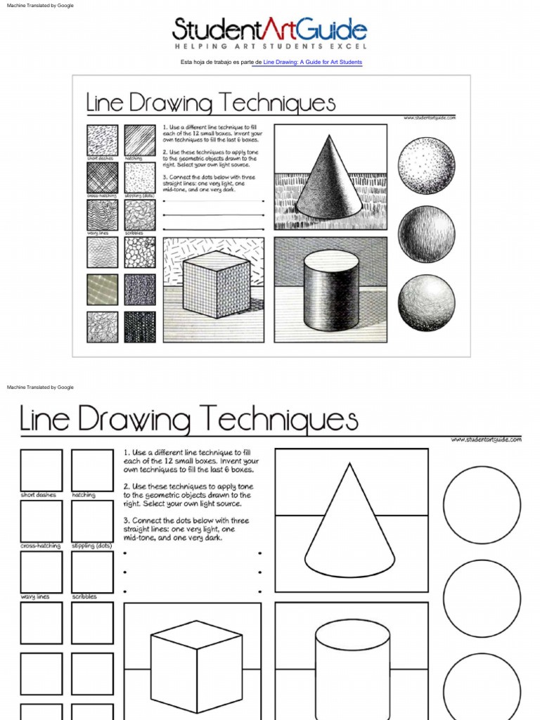 Line Drawing Tecniques Student Art Guide | PDF