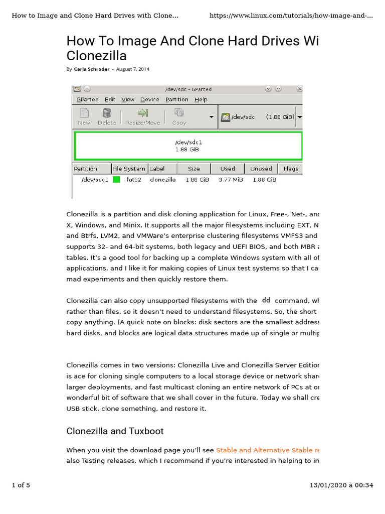 Clonezilla Guide for Tech Enthusiasts | PDF | Games & Activities | Computers