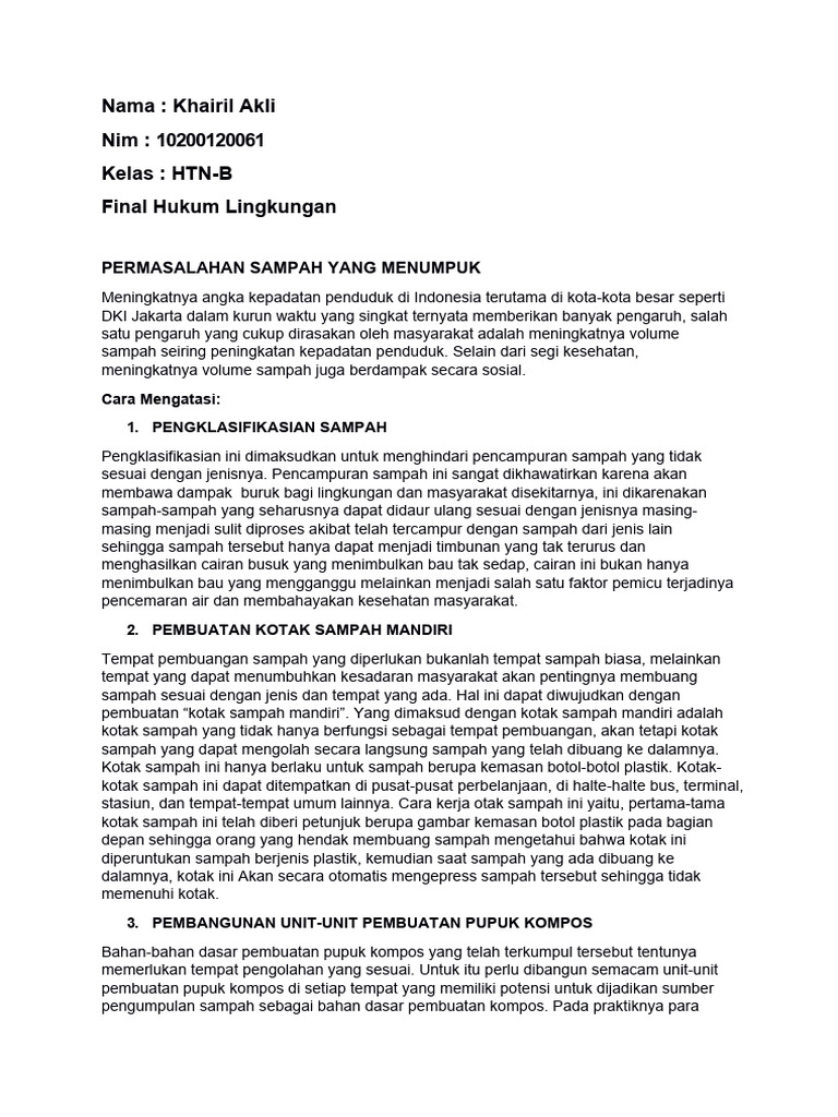 Final Khairil Akli | PDF