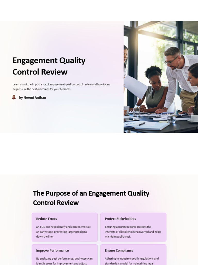 Engagement Quality Control Review Guide | PDF | Business | Career & Growth