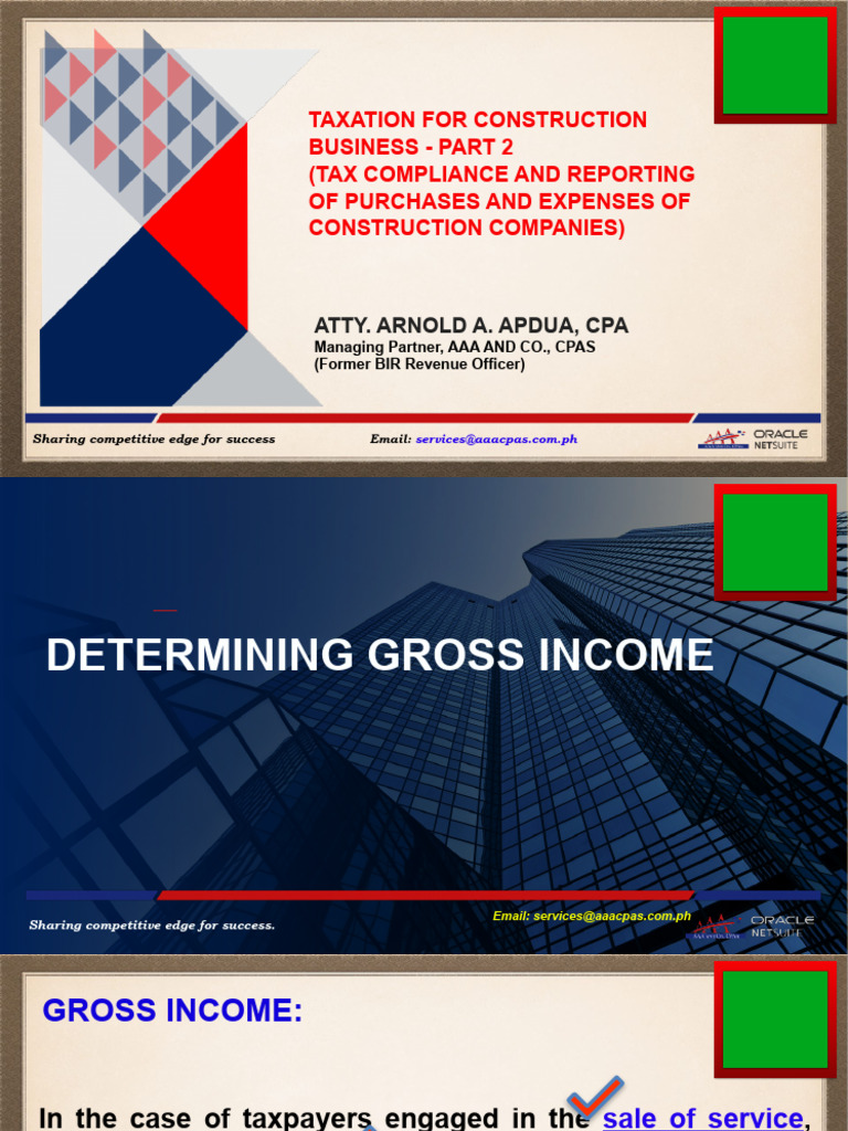 Tax Compliance for Construction Companies | PDF | Value Added Tax | Tax ...