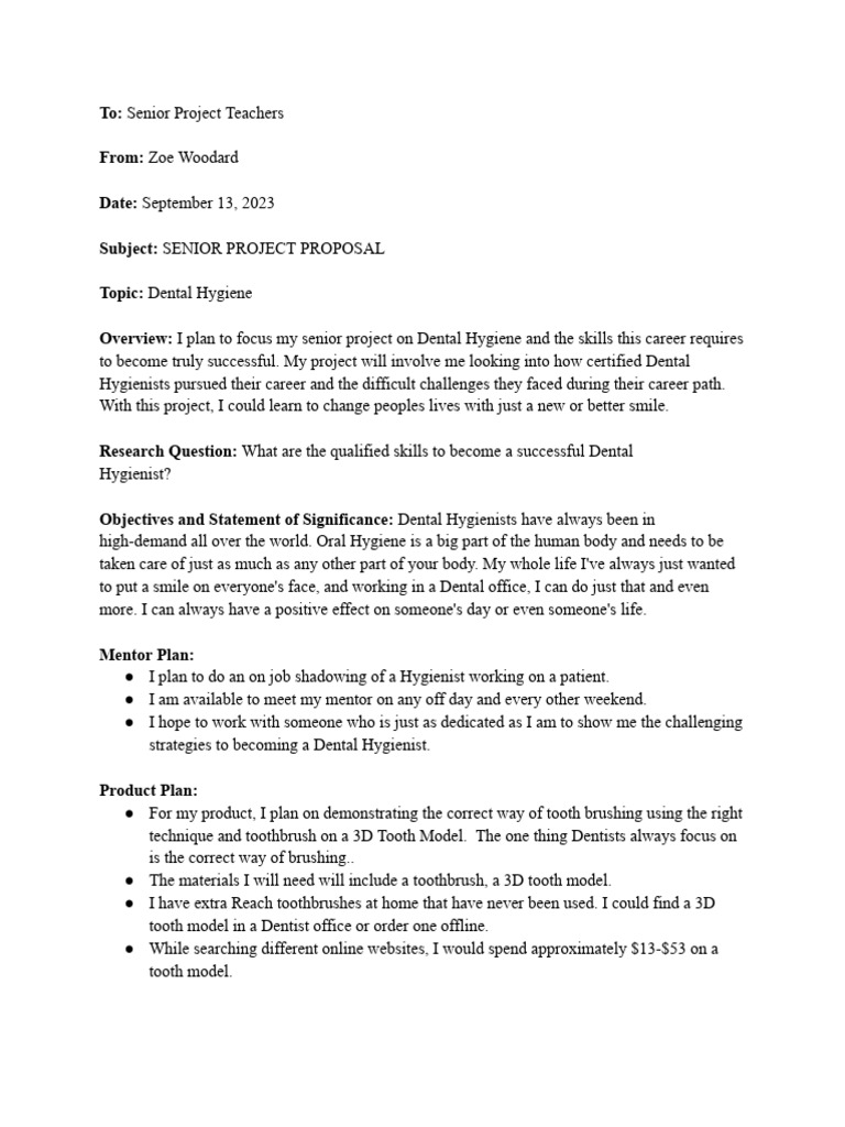 Senior Project Proposal | PDF