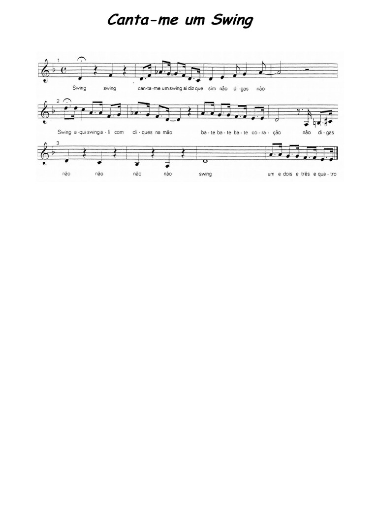 Canta Me Um Swing | PDF