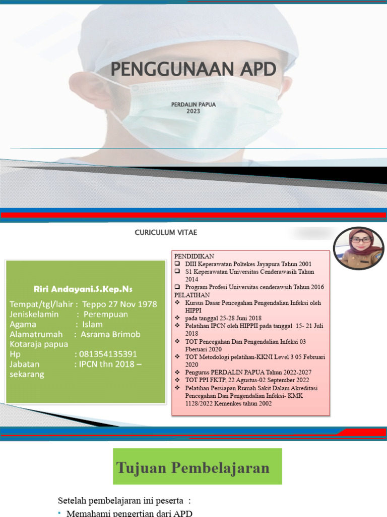 Penggunaan Apd: Perdalin Papua 2023 | PDF