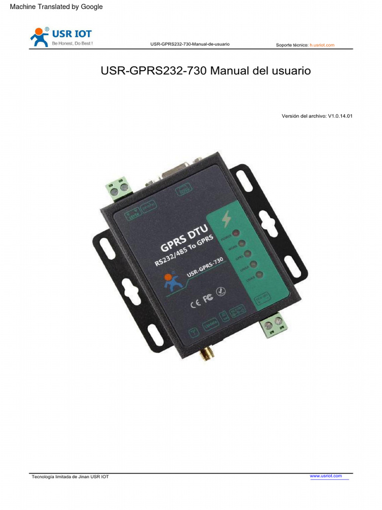 (User Manual) USR GPRS232 730 User Manual - V1.0.14.01 - 1687230152 | PDF