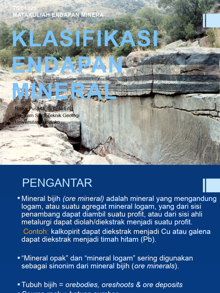 Klasifikasi Endapan Mineral dan Prosesnya | PDF | Ilmu Sosial | Sains ...