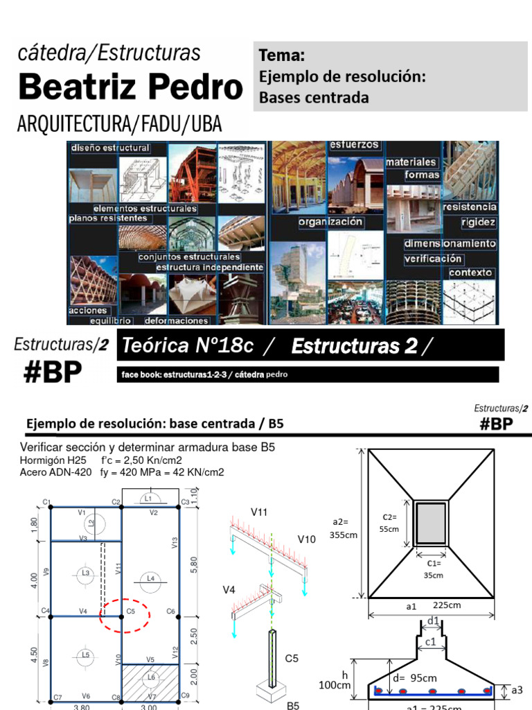 T18c-cat. pedro- Estructuras 2-Ejemplo de resolución Bases aisladas centradas | PDF