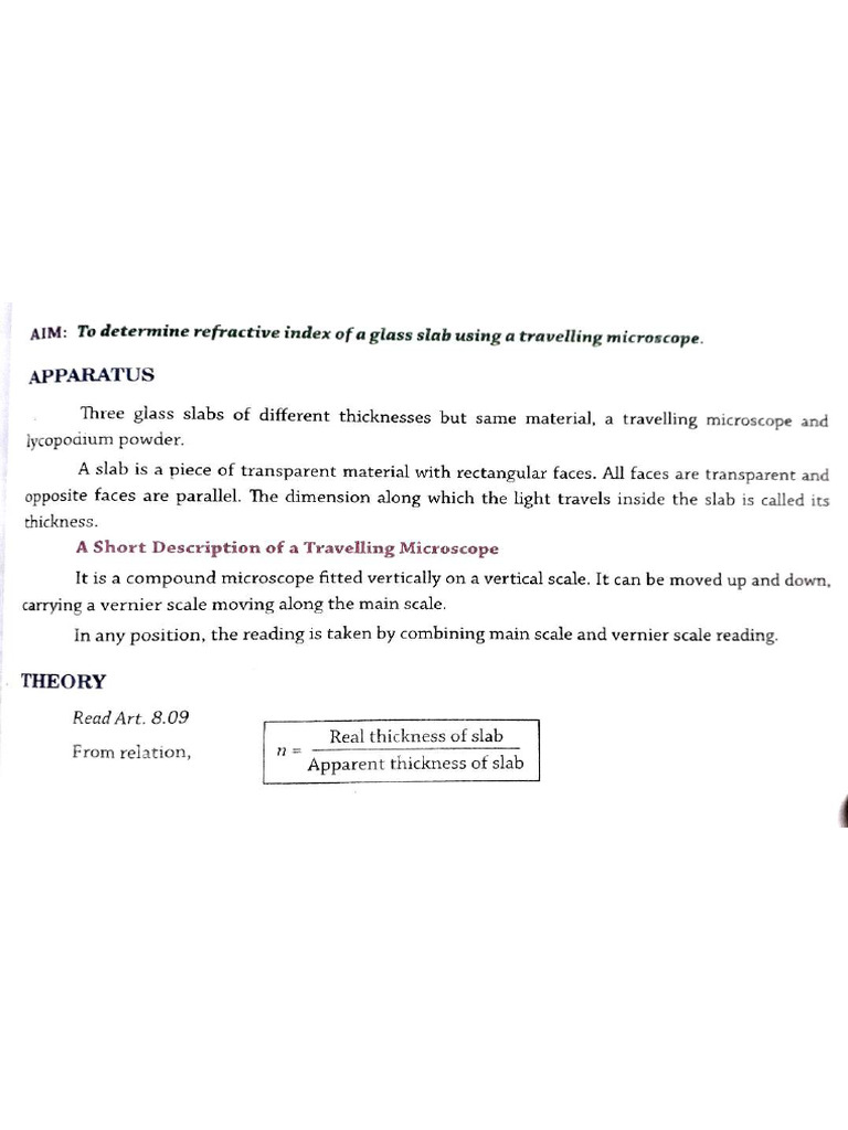 Physics Practical Experiment 3 | PDF
