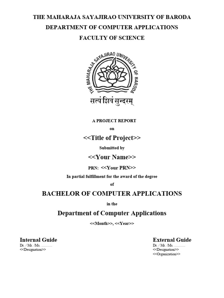 Format And Guidlines Project Report Pdf Use Case Information Technology