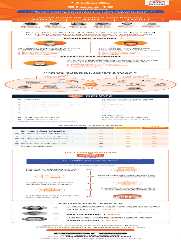 03.vedantu - Class 10 (FDN) - Brochure | PDF