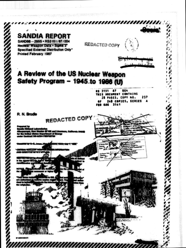 R.N. Brodie, "A Review of The US Nuclear Weapon Safety Program, 1945 ...