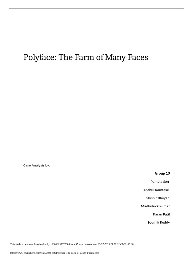 Polyface Case Analysis | PDF